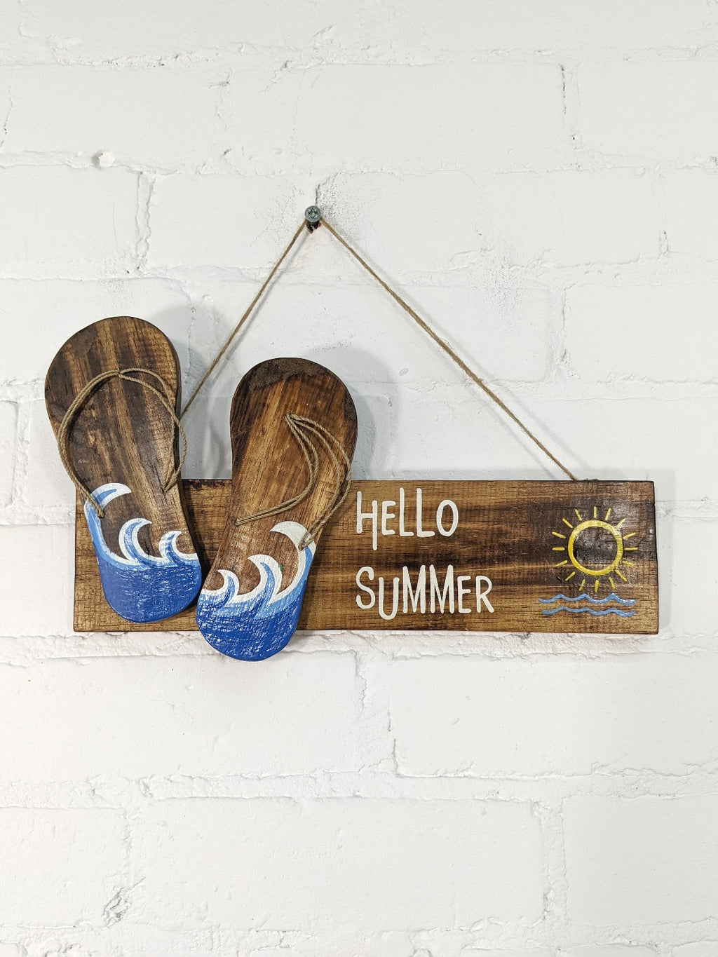 Hello, Summer Flip Flops Plaque – Gringo Fairtrade
