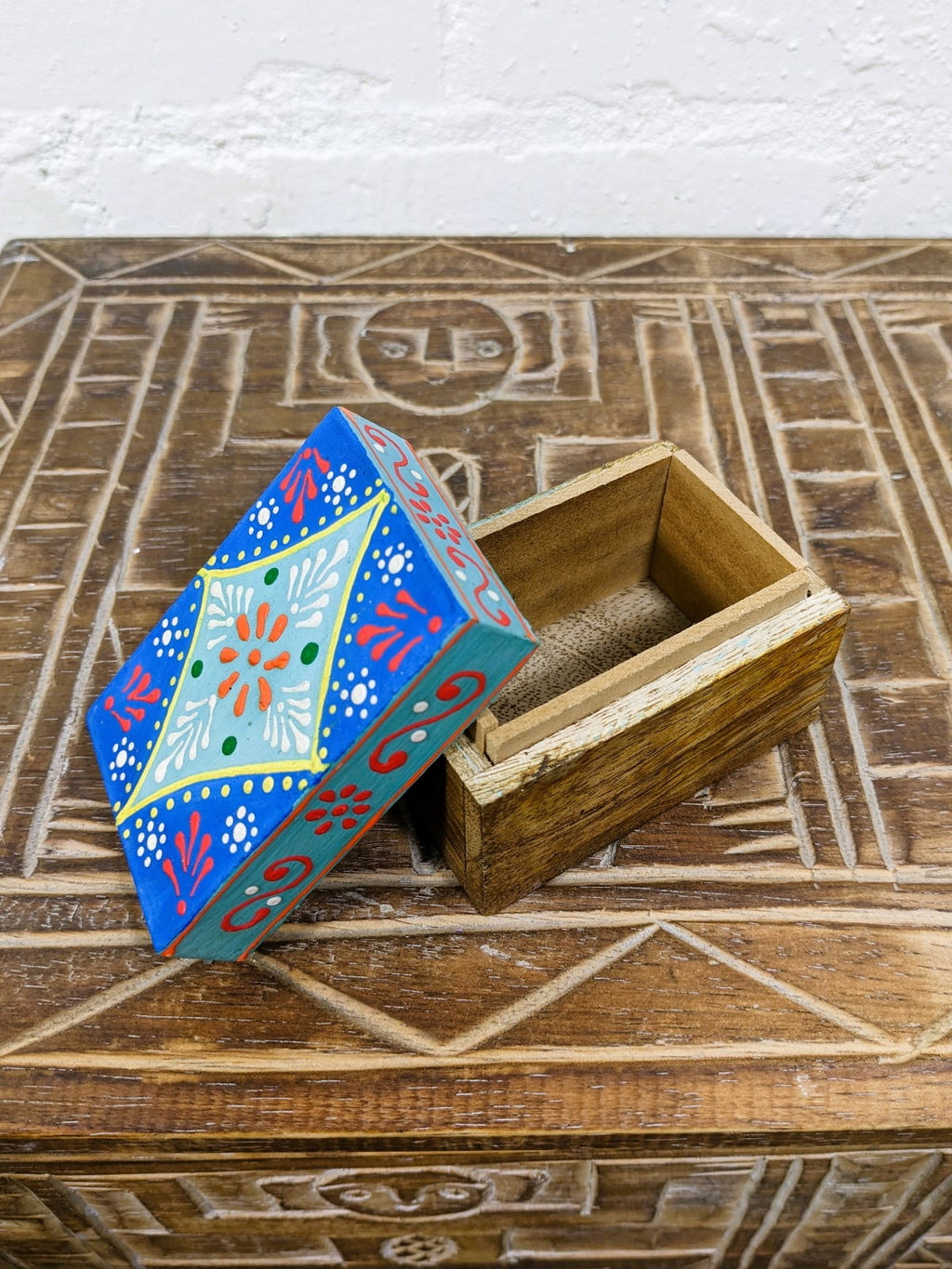 Wood Rectangle Box Painted Top – Gringo Fairtrade