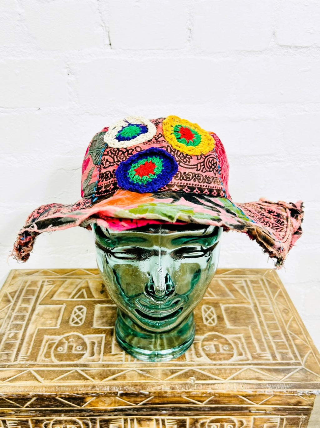 Cotton Embroidered Patch Wide Brim Sun Hat – Gringo Fairtrade