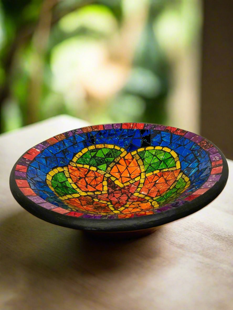 Medium Round Rainbow Mosaic Bowl – Gringo Fairtrade
